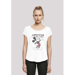 F4NT4STIC Damen T-Shirt "Disney Micky Maus Presents Film Movie TV Comic", wei&szlig;, Gr. S, Obermaterial: 100% Baumwolle, Shirts, Print