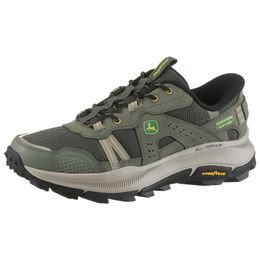 Skechers Damen Slip-On Sneaker "EQUALIZER 5.0 TRAIL JOHN DEERE-HARVESTER", Gr. 45, grün, Leder, Mesh, Schuhe, Schnürschuh mit John Deere Collaboration
