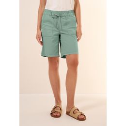 Shorts Cecil, Damen, Gr. XL (44), grün (matcha grün), Web, 98% Baumwolle, 2% Elasthan, unifarben, normal kurz, Hosen Shorts, Middle Waist