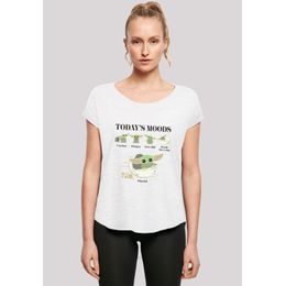 F4NT4STIC Damen T-Shirt "Star Wars Mandalorian Child Moods", wei&szlig;, Gr. S, Obermaterial: 100% Baumwolle, Shirts, Print