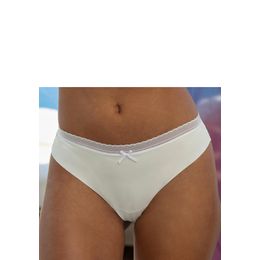 Lascana Damen String, Gr. 32, weiß, Microtouch, Obermaterial: 65% Polyamid, 35% Elasthan, Unterhosen, SEAMLESS mit nahtloser Verarbeitung und feinem