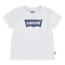 LEVI'S KIDS Jungen T-Shirt "BATWING TEE", wei&szlig;, Gr. 36M, bedruckt, Single Jersey, Obermaterial: 60% Baumwolle, 40% Polyester, Shirts, Baby UNISEX