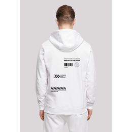 F4NT4STIC Herren Kapuzenpullover "Brave Heart HOODIE", wei&szlig;, Gr. L, Obermaterial: 50% Baumwolle, 50% Polyester, Pullover, Print