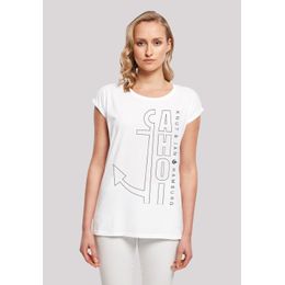 F4NT4STIC Damen T-Shirt "Ahoi Anker Outlines Knut & Jan Hamburg", wei&szlig;, Gr. 4XL, Obermaterial: 100% Baumwolle, Shirts, Print