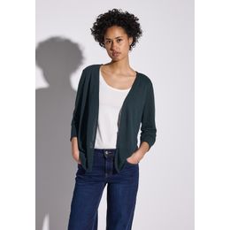 Street One Damen Cardigan, gr&uuml;n, Gr. 46, unifarben, Stoff, 60% Viskose, 40% Polyester, Strickjacken, verschlusslos