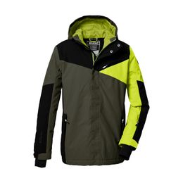 Killtec Jungen Skijacke "KSW 387 BYS SKI JCKT", grün, Gr. 152, Oberstoff 1: 100% Polyester (recycelt)/ Oberstoff 2: 100% Polyester, Futter: 100%