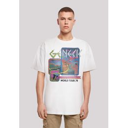F4NT4STIC Damen T-Shirt "Genesis Rock Music Band World Tour 78", wei&szlig;, Gr. XXL, Obermaterial: 100% Baumwolle, Shirts, Print