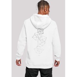 F4NT4STIC Herren Kapuzenpullover "Geometrics Abstract", wei&szlig;, Gr. S, Obermaterial: 65% Baumwolle, 35% Polyester, Pullover, Print
