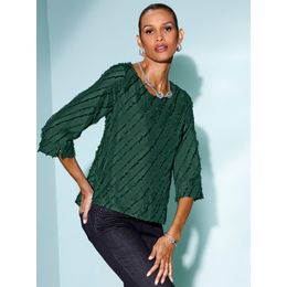 CR&Eacute;ATION L CREATION L Damen Schlupfbluse, gr&uuml;n, Gr. 36, unifarben, 100% Polyester, Blusen
