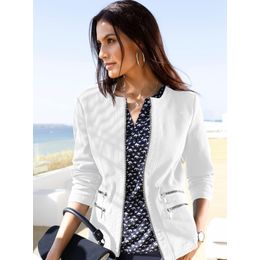 Inspirationen Damen Jackenblazer "Blazer", wei&szlig;, Gr. 36, 98% Baumwolle, 2% Elasthan, Blazer