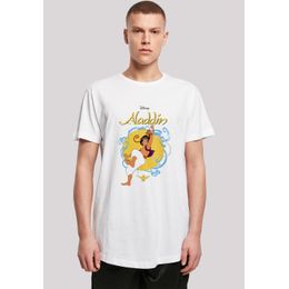 F4NT4STIC Herren T-Shirt "Long Cut T-Shirt 'Disney Aladdin Rope Swing'", weiß, Gr. S, Obermaterial: 100% Baumwolle, Shirts, Herren,Premium