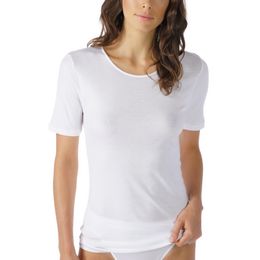 Mey Damen T-Shirt "Noblesse", Gr. 50, weiß, Feinripp, Obermaterial: 100% Baumwolle, Shirts, ohne auftragende Seitennähte