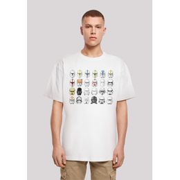 F4NT4STIC Damen T-Shirt "Star Wars Stormtrooper Helmets CAD", weiß, Gr. XXL, Obermaterial: 100% Baumwolle, Shirts, Print