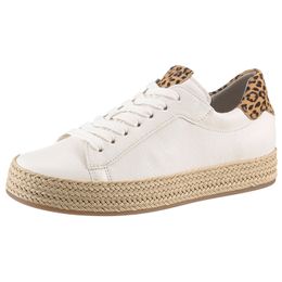 Gabor Damen Plateausneaker, Gr. 39, wei&szlig;, Nappaleder, Schuhe, Halbschuh, Schn&uuml;rschuh, Freizeitschuh mit Best Fitting-Ausstattung