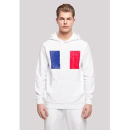 F4NT4STIC Herren Kapuzenpullover "France Frankreich Flagge distressed", wei&szlig;, Gr. S, Obermaterial: 50% Baumwolle, 50% Polyester, Pullover, Print