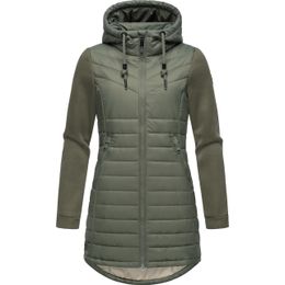 Ragwear Damen Langjacke "Sandrra Long", grün, Gr. S, Obermaterial: 100% Polyester, Futter: 100% Polyester, Wattierung: 100% Polyester, Jacken,