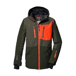 Killtec Jungen Skijacke "KSW 397 BYS SKI JCKT", grün, Gr. 164, Oberstoff 1: 100% Polyester (recycelt)/ Oberstoff 2: 100% Polyester, Futter: 100%