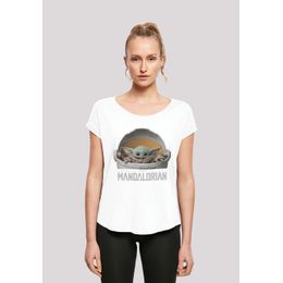 F4NT4STIC Damen T-Shirt "Star Wars The Mandalorian Baby Yoda", wei&szlig;, Gr. S, Obermaterial: 100% Baumwolle, Shirts, Print