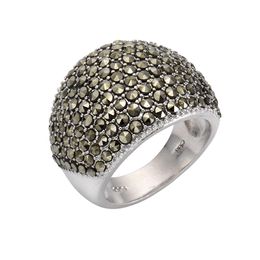 ZEEme Damen Fingerring "925 Silber Markasit", 016 (50,5), Silber 925 (Sterlingsilber), wei&szlig;, Silber 925 (Sterlingsilber), Fingerringe