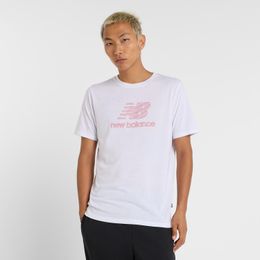 New Balance Herren Laufshirt "Heathertech Logo T-Shirt", wei&szlig;, Gr. XL, Obermaterial: 65% Polyester, 35% Baumwolle, Shirts