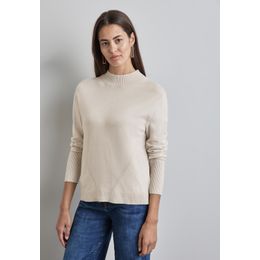 Street One Damen Strickpullover, wei&szlig;, Gr. 46, unifarben, Stoff, 51% Viskose, 30% Polyester, 19% Nylon, Pullover, aus softem Materialmix