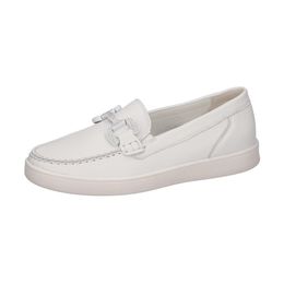 Waldläufer WALDLÄUFER Damen Mokassin "H-DAISY", Gr. 8, weiß, Nappaleder, unifarben, Schuhe, Halbschuh, Slipper, Schlupfschuh in Komfortweite H (= sehr weit)