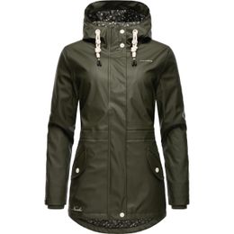 Navahoo Damen Regenjacke "Oceans Heart", grün, Gr. S, Oberstoff: 70% Polyester, 30% Polyurethan; Futter: 100% Polyester; Wattierung: 100% Polyester;