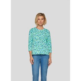 Rabe Damen Print-Shirt "T-Shirt", grün, Gr. 40, gemustert, 92%Baumwolle 8%Elastan, Shirts