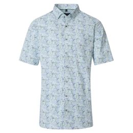 Casamoda Herren Businesshemd "Casamoda Businesshemd Kurzarm Print", gr&uuml;n, Gr. 38, bedruckt, 97% Baumwolle, 3% Elasthan, Hemden