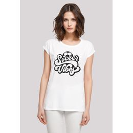 F4NT4STIC Damen T-Shirt "Soccer Vibes Typography Sporty Graphic", wei&szlig;, Gr. XXL, Obermaterial: 100% Baumwolle, Shirts, Premium Qualit&auml;t