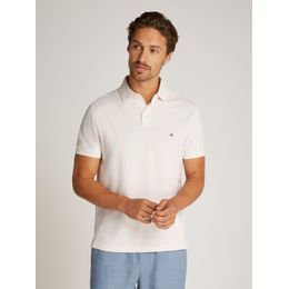 Tommy Hilfiger Herren Poloshirt "1985 REGULAR POLO", weiß, Basic, Gr. M, Piqué, Obermaterial: 96% Baumwolle, 4% Elasthan, Shirts, aus hochwertiger