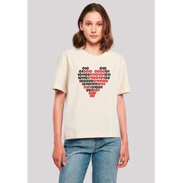 F4NT4STIC Damen T-Shirt "I love you Binary Code Herz", weiß, Gr. XXL, Obermaterial: 100% Baumwolle, Shirts, Premium Qualität