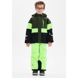ZIGZAG Jungen Skijacke "Taylora", grün, Gr. 98, mehrfarbig, 90% Polyester, 10% Elasthan, Jacken, mit wind- und wasserdichter TPU-Membran