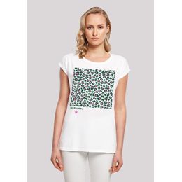 F4NT4STIC Damen T-Shirt "Leo Gr&uuml;n", wei&szlig;, Gr. S, Obermaterial: 100% Baumwolle, Shirts, Print