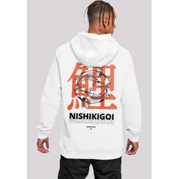 F4NT4STIC Herren Kapuzenpullover "Nishikigoi", wei&szlig;, Gr. S, Obermaterial: 65% Baumwolle, 35% Polyester, Pullover, Print