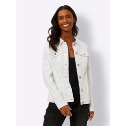Heine Witt Damen Jacke mit Hemdkragen, ecru, Gr&ouml;&szlig;e 34