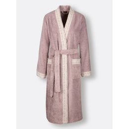 Plantier Damen Bademantel, mauve-ecru, Gr&ouml;&szlig;e 36/38