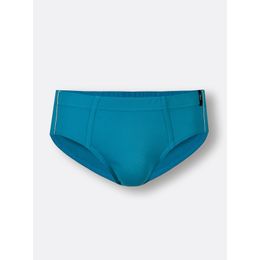 w&auml;schepur men Herren Slips, grau-meliert-aquapetrol, Gr&ouml;&szlig;e 5