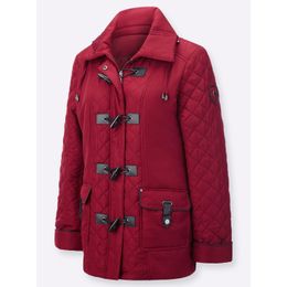 WITT Damen Steppjacke mit aufgesetzten Pattentaschen, dunkelrot, Gr&ouml;&szlig;e 36