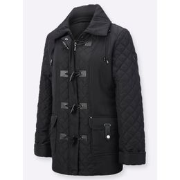 WITT Damen Steppjacke mit aufgesetzten Pattentaschen, schwarz, Gr&ouml;&szlig;e 40