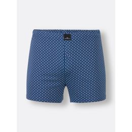 WITT Herren Boxershorts, marine + jeansblau-wei&szlig;-bedruckt, Gr&ouml;&szlig;e 5
