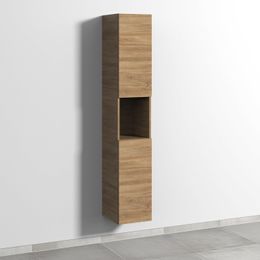 Sanipa 3way Hochschrank 30 cm, 1 offenes Fach, 2 Türen mit Türanschlag rechts, mit Push to open
