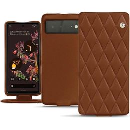 Noreve Lederschutzhülle vertikal (Google Pixel 6), Smartphone Hülle, Braun