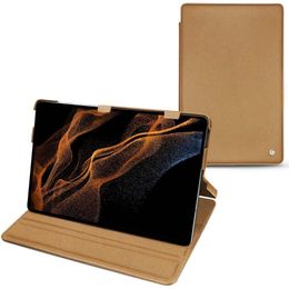 Noreve Lederschutzhülle horizontal (Galaxy Tab S8+), Tablet Hülle, Beige