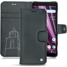 Noreve Lederschutzhülle Wallet (Sony Xperia XZ3), Smartphone Hülle, Blau