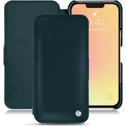 Noreve Lederschutzhülle horizontal (Apple iPhone 13), Smartphone Hülle, Blau