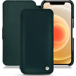 Noreve Lederschutzhülle horizontal (Apple iPhone 12 mini), Smartphone Hülle, Grün