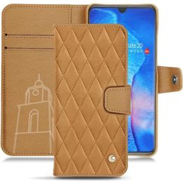 Noreve Lederschutzhülle Wallet (Huawei Mate 20), Smartphone Hülle, Braun