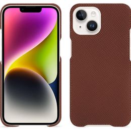 Noreve Lederschutzhülle (Apple iPhone 15 Plus), Smartphone Hülle, Braun