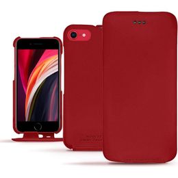 Noreve Lederschutzhülle vertikal (Apple iPhone SE (2nd Gen), Apple iPhone SE (3rd Gen)), Smartphone Hülle, Rot
